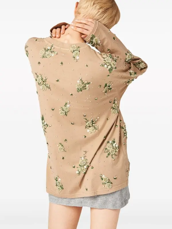 Miu Miu Floral-appliqué T-shirt