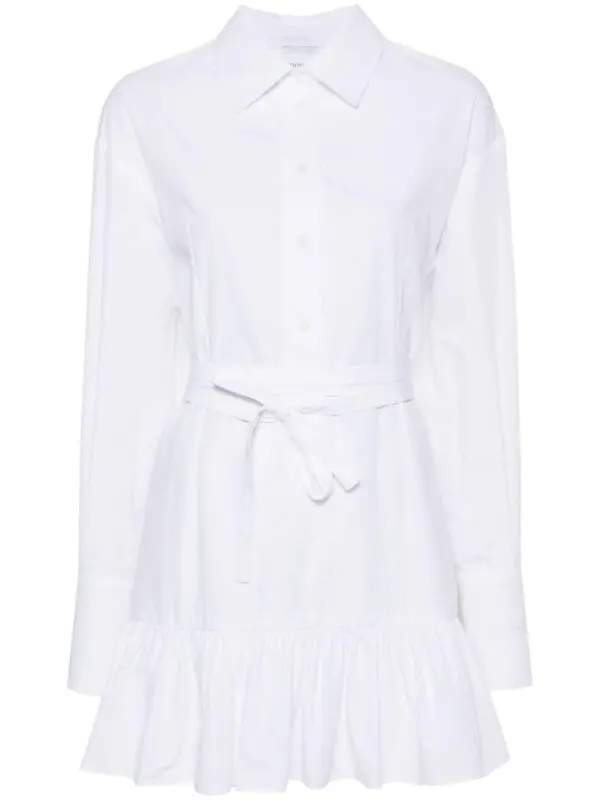 PATOU Ruffled Mini Shirtdress