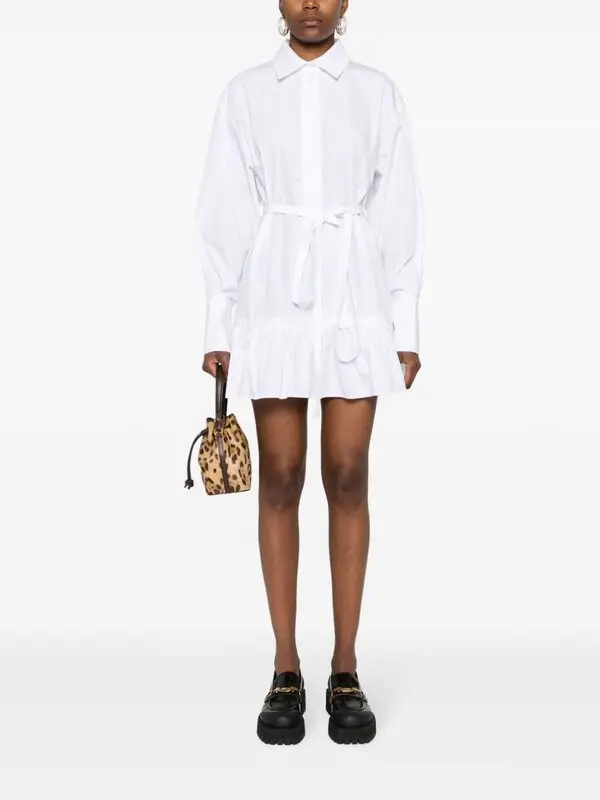 PATOU Ruffled Mini Shirtdress