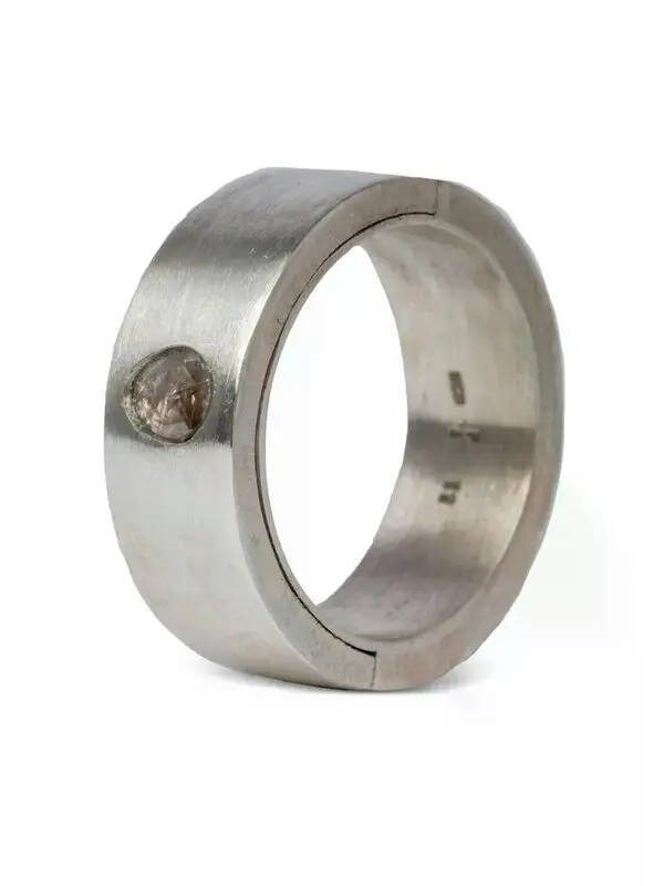 PARTS OF FOUR Sistema Diamond Slab Ring - Silver