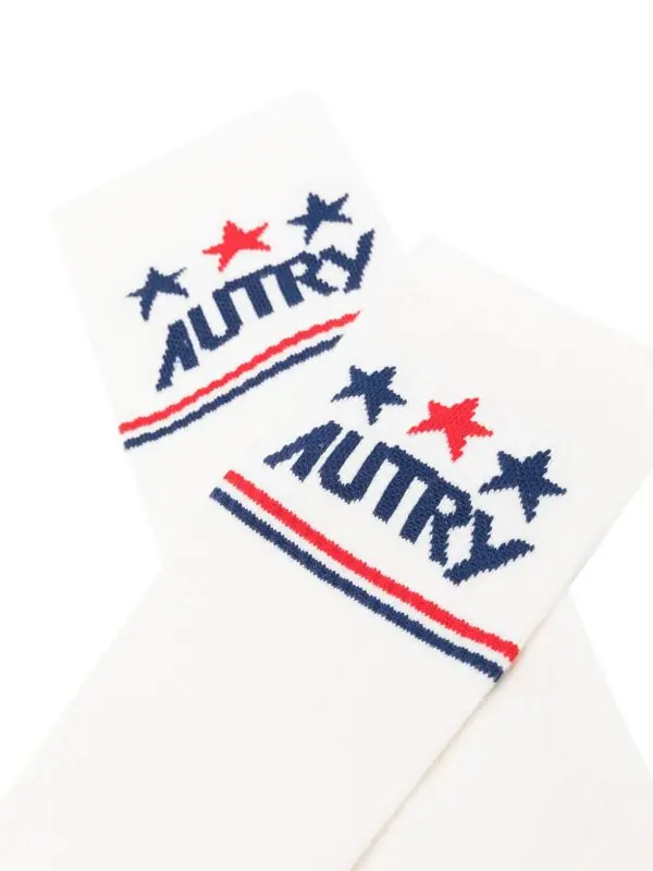 AUTRY Jacquard-logo Socks