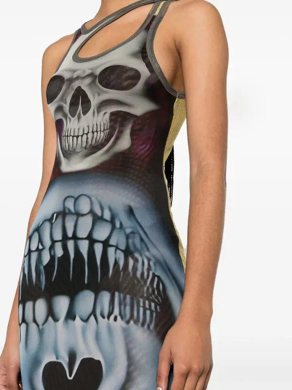 knee length dresses for ladies Full Sleeve Skeleton Dress