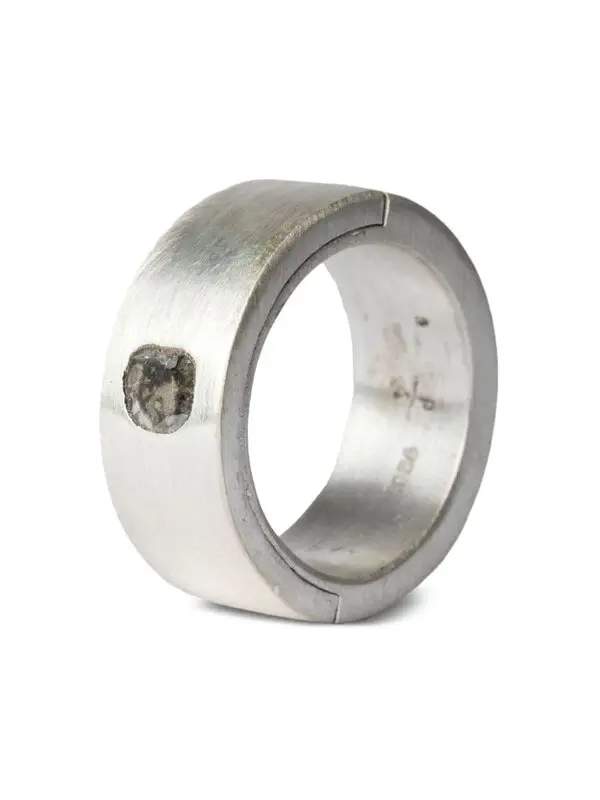 PARTS OF FOUR Sistema Diamond Slab Ring - Silver