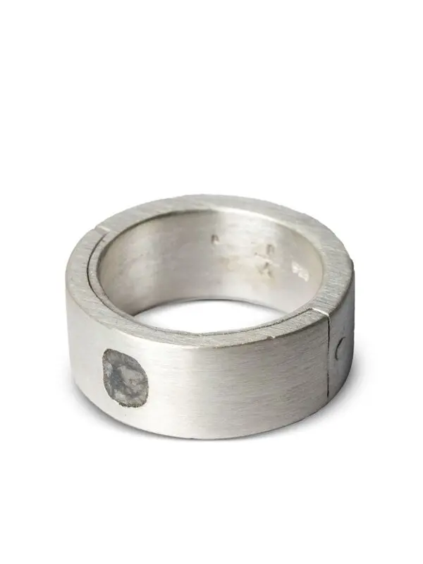 PARTS OF FOUR Sistema Diamond Slab Ring - Silver