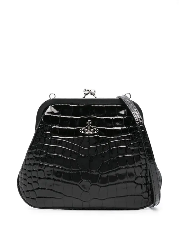 VIVIENNE WESTWOOD Clutch With Orb Plaque - Black