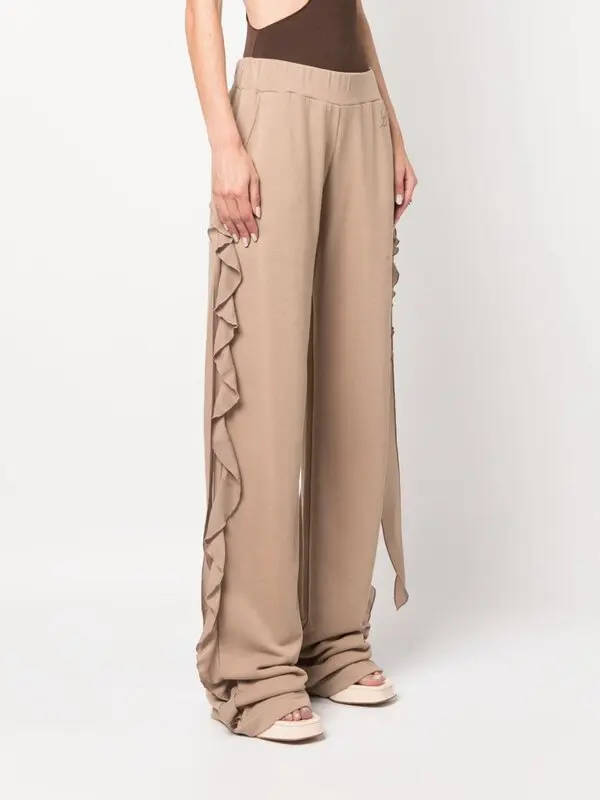 Blumarine Ruffled Wide-leg Trousers