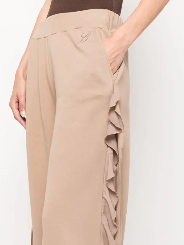 Blumarine Ruffled Wide-leg Trousers