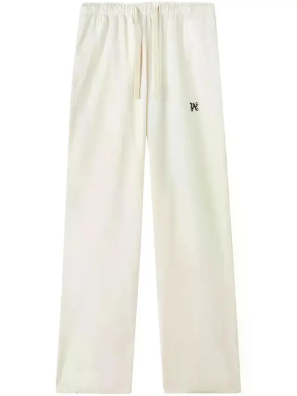 Palm Angels Logo-detail Drawstring Trousers - Neutrals