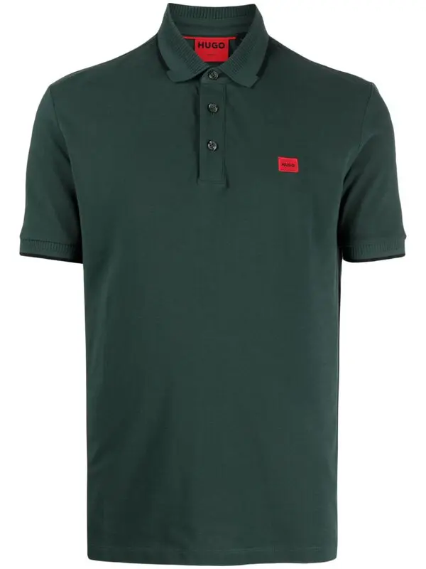 Hugo Deserino 232 Cotton-pique Polo Shirt - Green