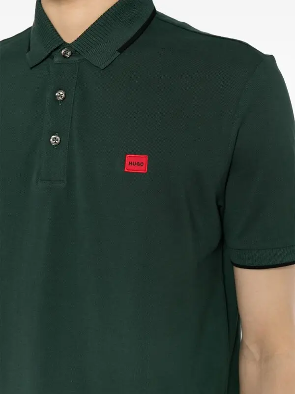 Hugo Deserino 232 Cotton-pique Polo Shirt - Green