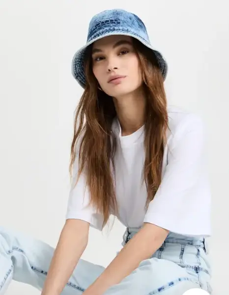 Isabel Marant éToile Washed Denim Giorgia Hat In Light Blue  display picture 2