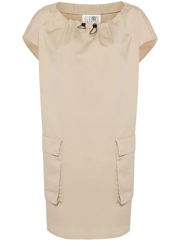 MAISON MARGIELA Cotton Poplin Mini Dress - Neutrals