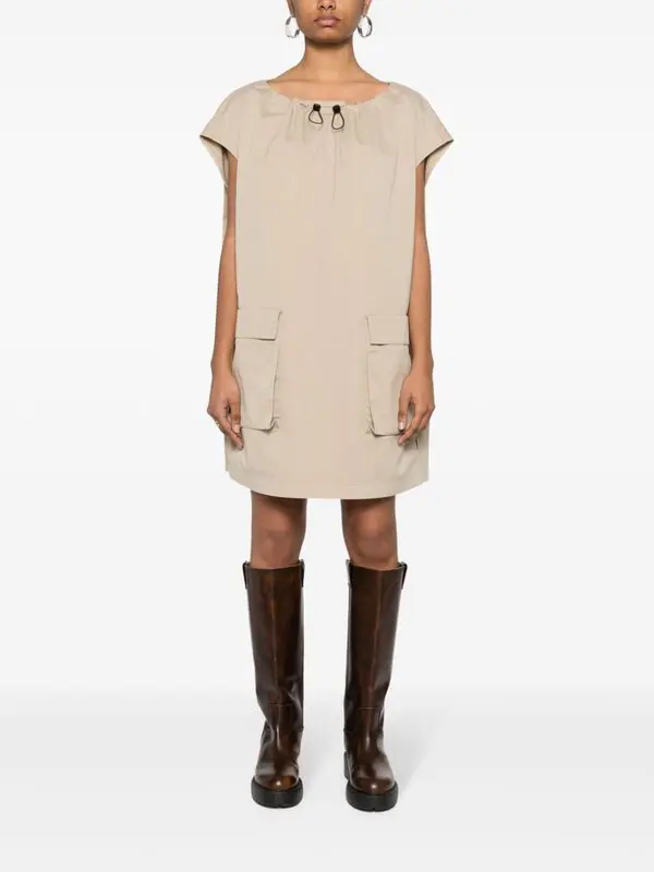 MAISON MARGIELA Cotton Poplin Mini Dress - Neutrals