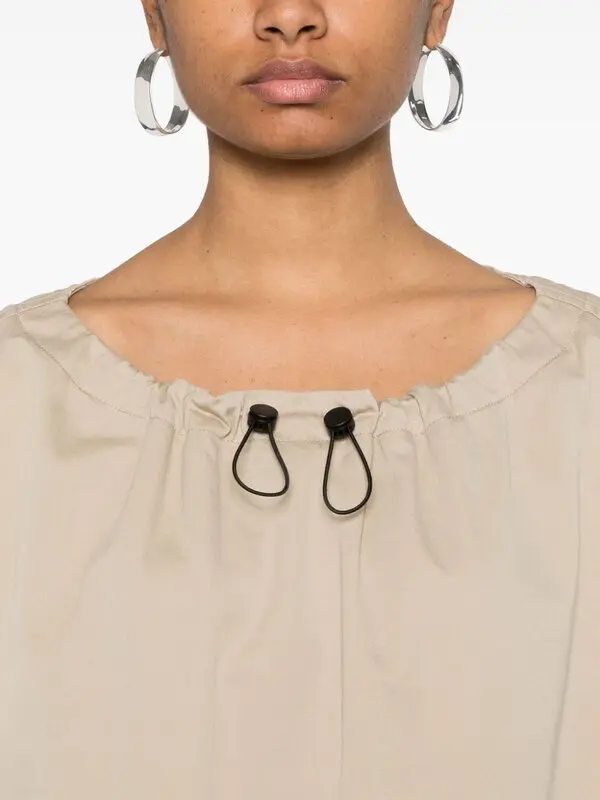 MAISON MARGIELA Cotton Poplin Mini Dress - Neutrals