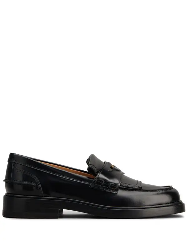 TOD'S Logo-plaque Leather Loafers
