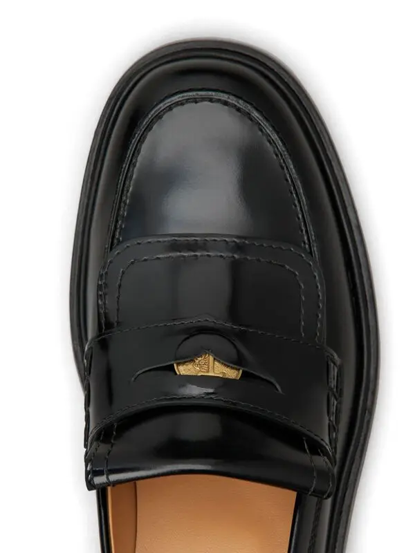 TOD'S Logo-plaque Leather Loafers