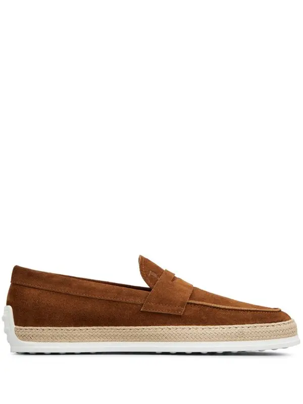 TOD'S Gommino Suede Loafers - Brown