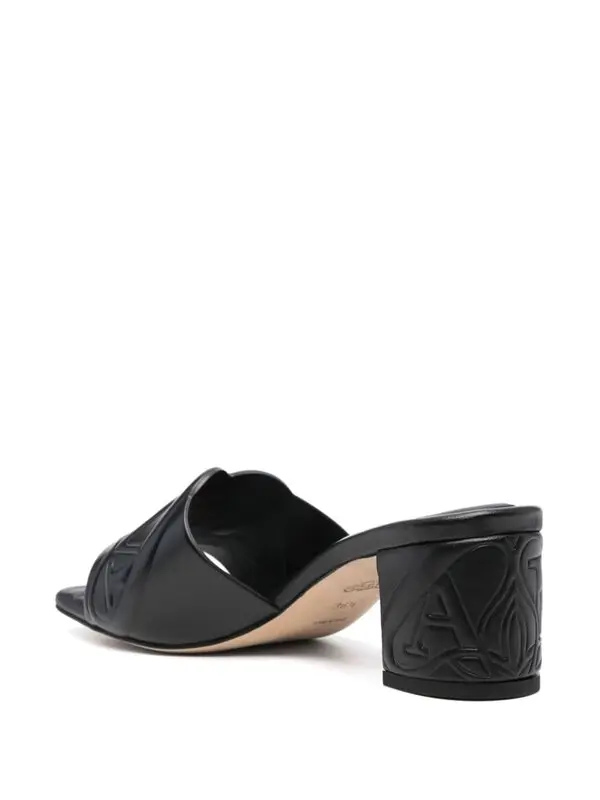 Alexander McQueen Seal Heeled Sandals - Black