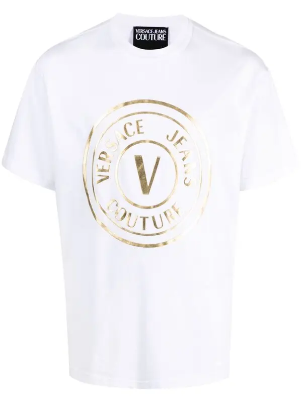 Versace Logo-print Cotton T-shirt - White