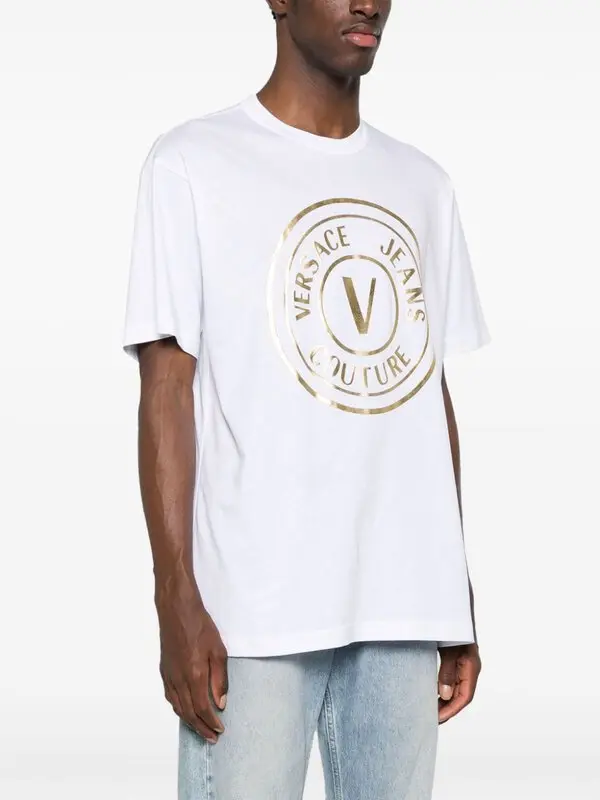 Versace Logo-print Cotton T-shirt - White