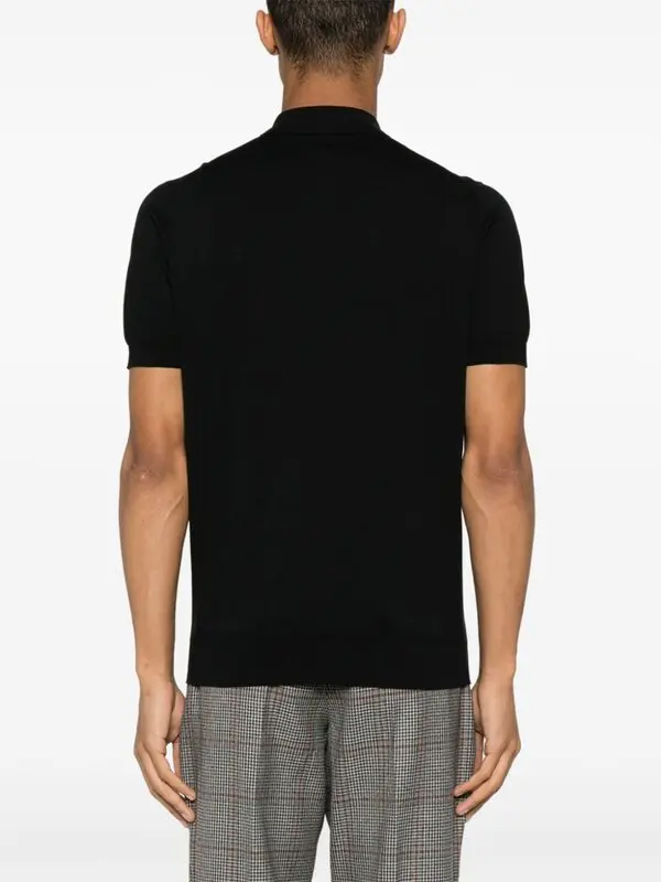 Fedeli Sportman Cotton Polo Shirt - Black
