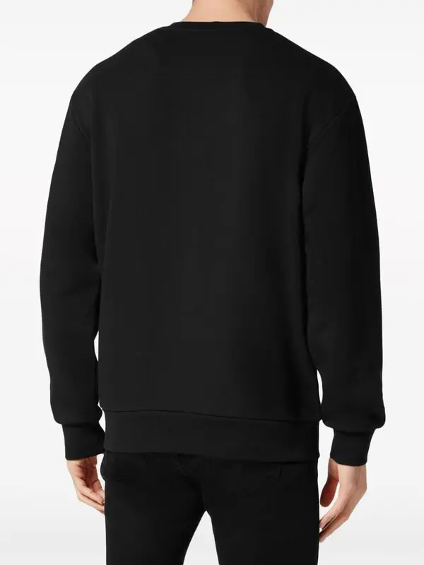 Philipp Plein Logo-embroidered Crew-neck Sweatshirt