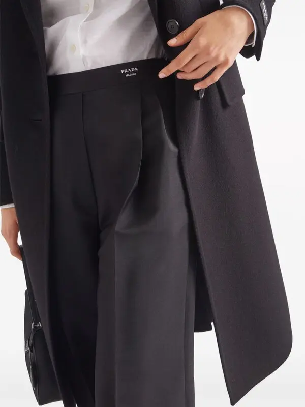 Prada Tailored Wide Leg Trousers - Black