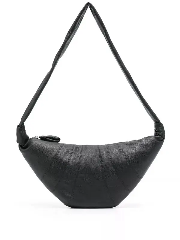 LEMAIRE Medium Croissant Leather Bag - Black