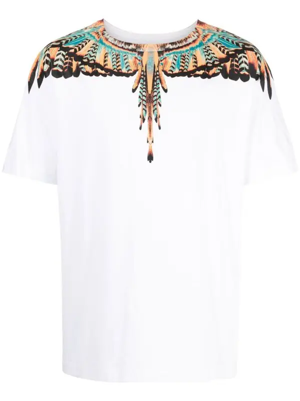 COUNTY OF MILAN Grizzly Wings-print Cotton T-shirt - White