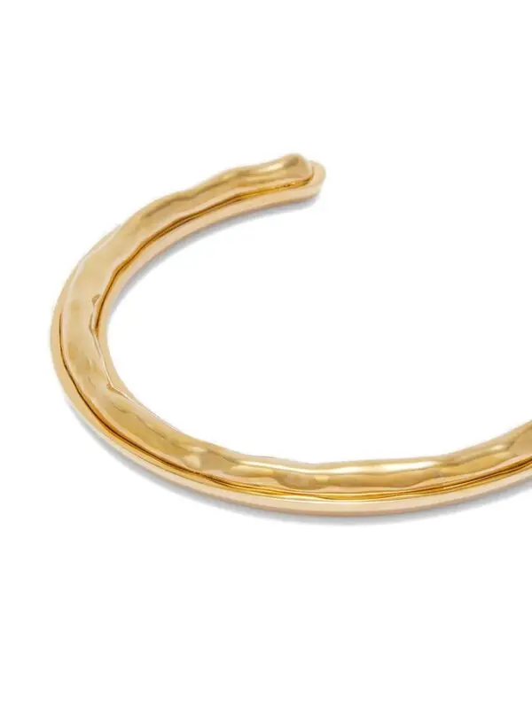 JIL SANDER Hammered-finish Cuff Necklace