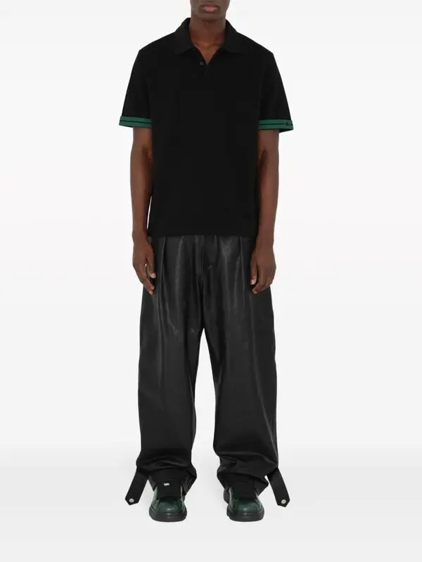 Burberry Striped-cuffs Polo Shirt