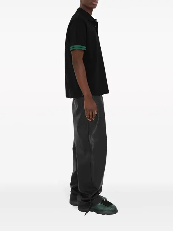 Burberry Striped-cuffs Polo Shirt