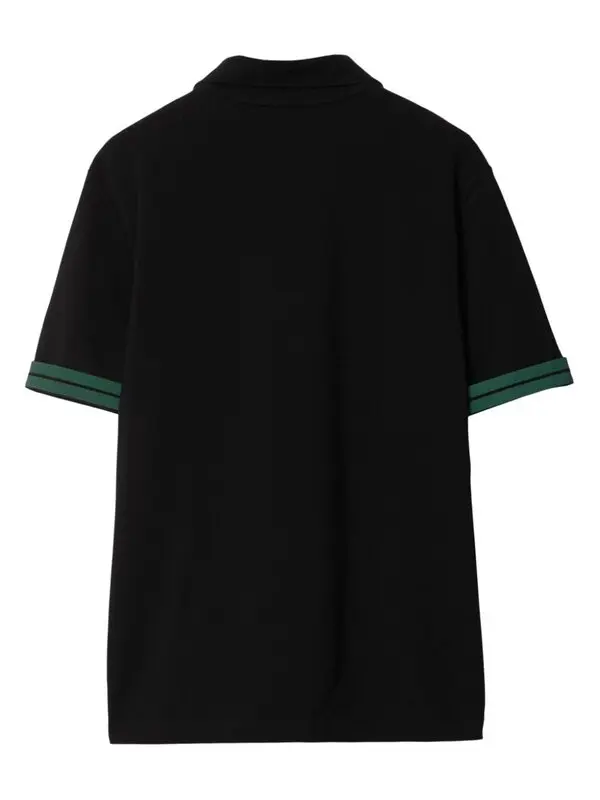 Burberry Striped-cuffs Polo Shirt