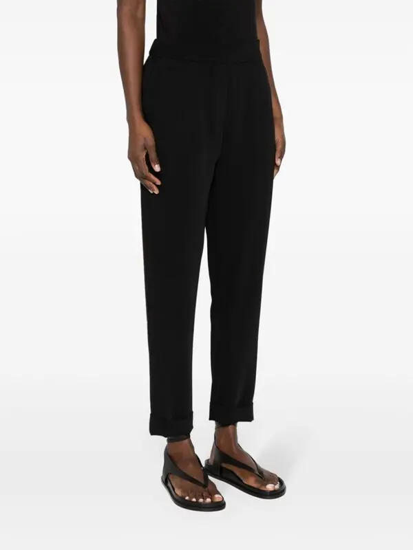 P.a.r.o.s.h Mid-rise Tapered-leg Trousers - Black