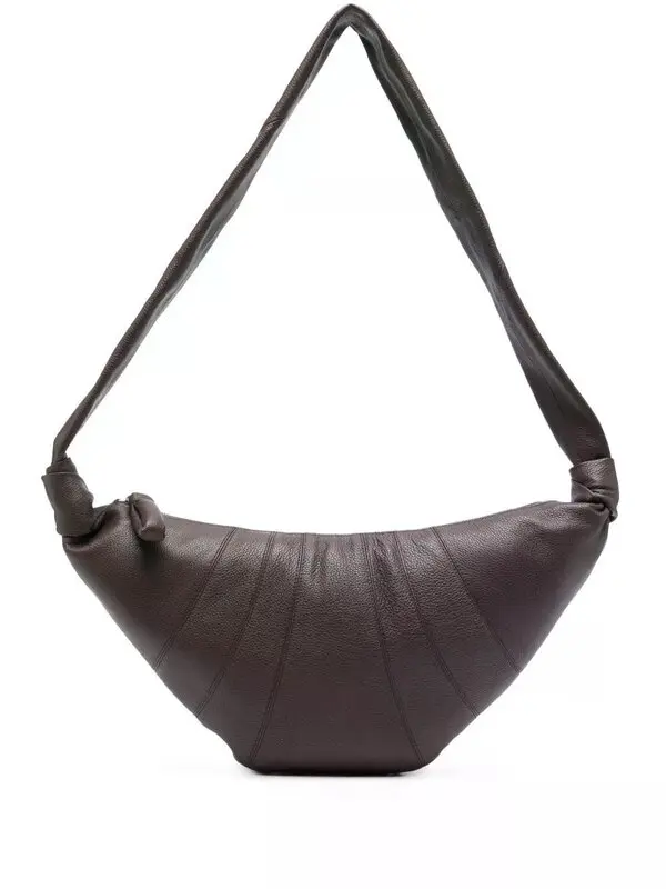 LEMAIRE Medium Croissant Leather Shoulder Bag - Brown