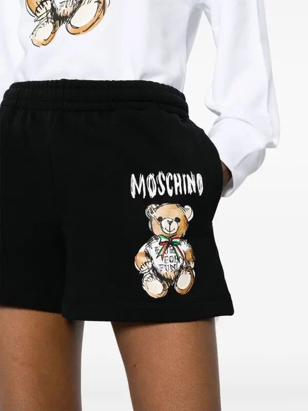 Moschino Teddy Bear-print Cotton Shorts