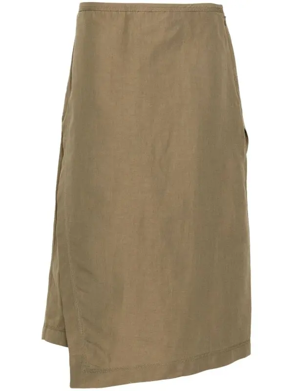 Vince Wrap-effect Straight Midi Skirt