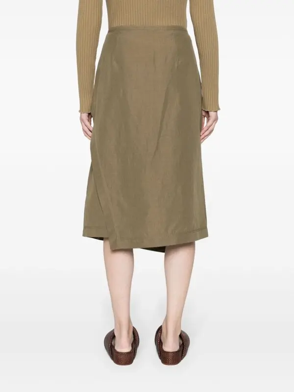 Vince Wrap-effect Straight Midi Skirt