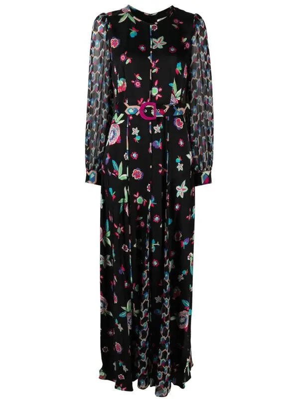 Diane Von Furstenberg Elliot Printed Maxi Dress - Black