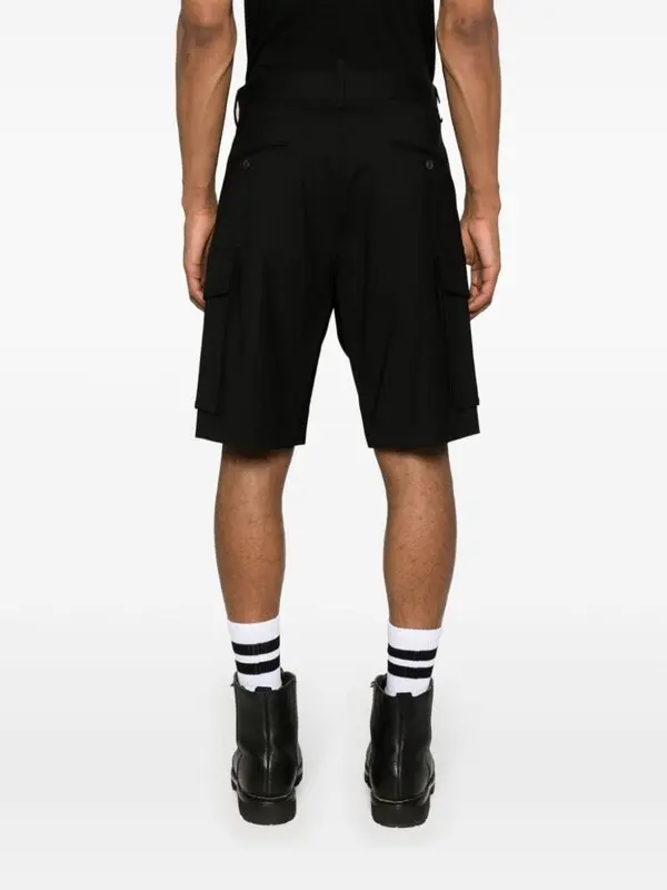 Dsquared2 Pleated Virgin Wool Cargo Shorts