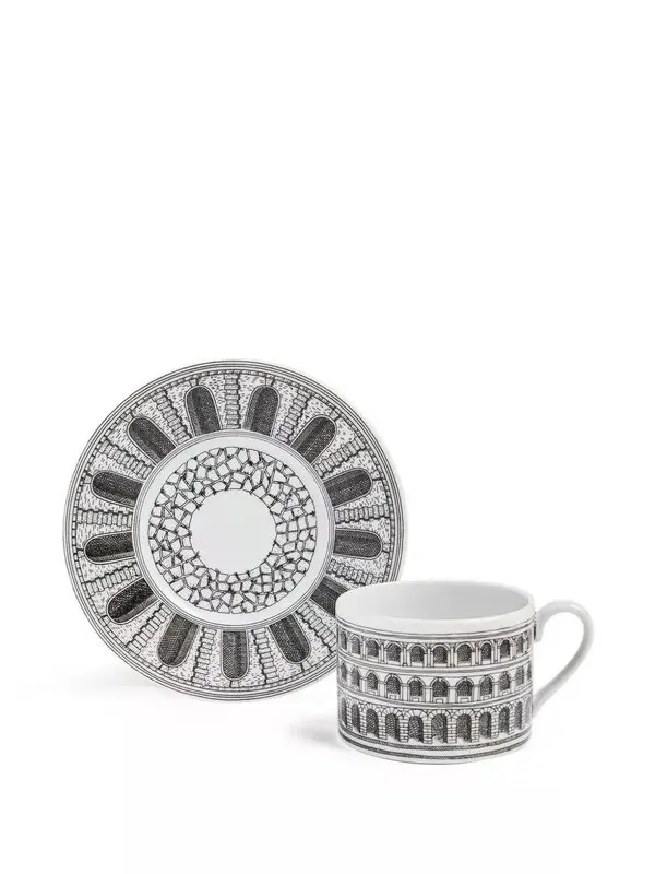 FORNASETTI Architettura Tea Cup And Saucer