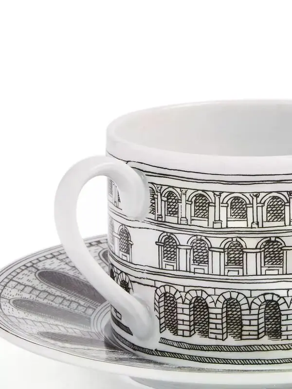 FORNASETTI Architettura Tea Cup And Saucer