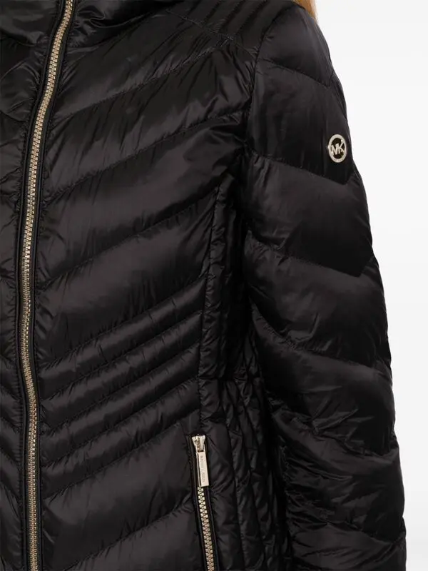 Michael Kors Chevron-quilted Hooded Jacket