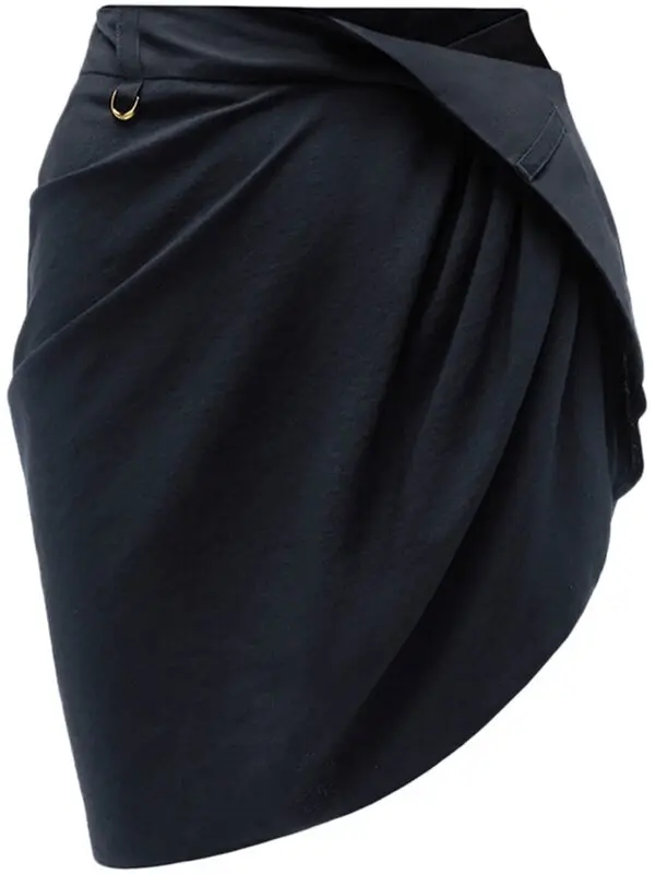 Jacquemus La Mini Jupe Saudade Draped Skirt - Blue