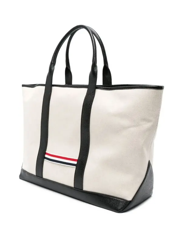 Thom Browne Rwb Stripe Tote Bag