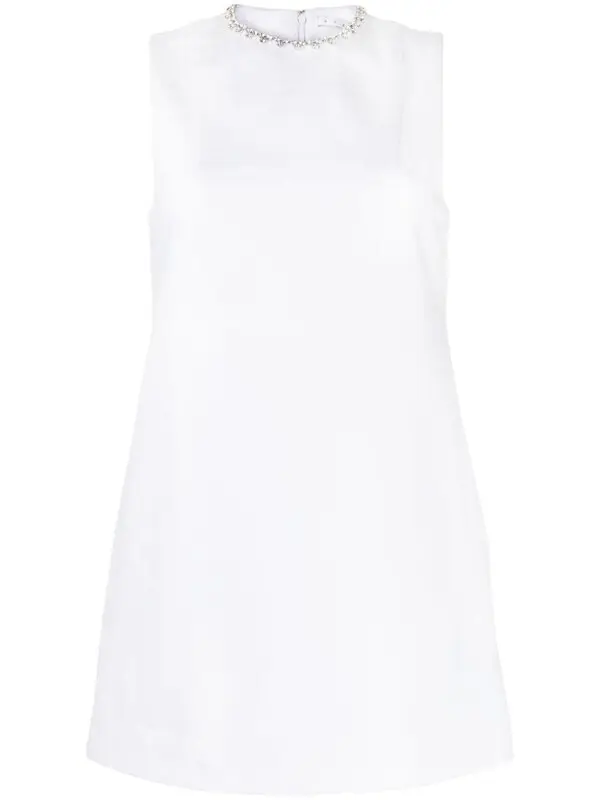 Area Crystal Heart Cutout Dress - White - 20% Off | Editorialist