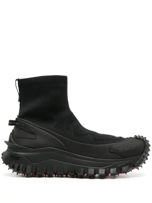 Moncler Trailgrip Knit High-top Sneakers - Black