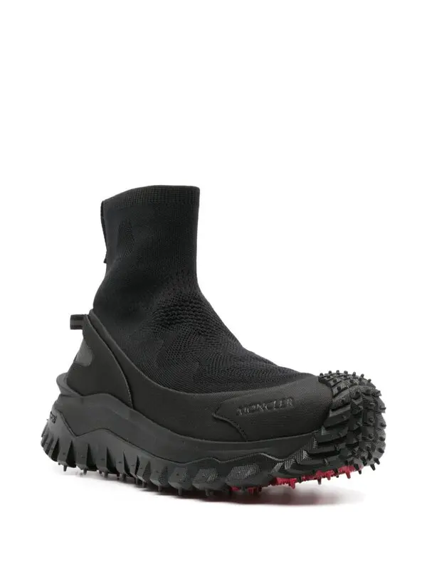 Moncler Trailgrip Knit High-top Sneakers - Black