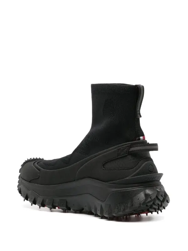 Moncler Trailgrip Knit High-top Sneakers - Black