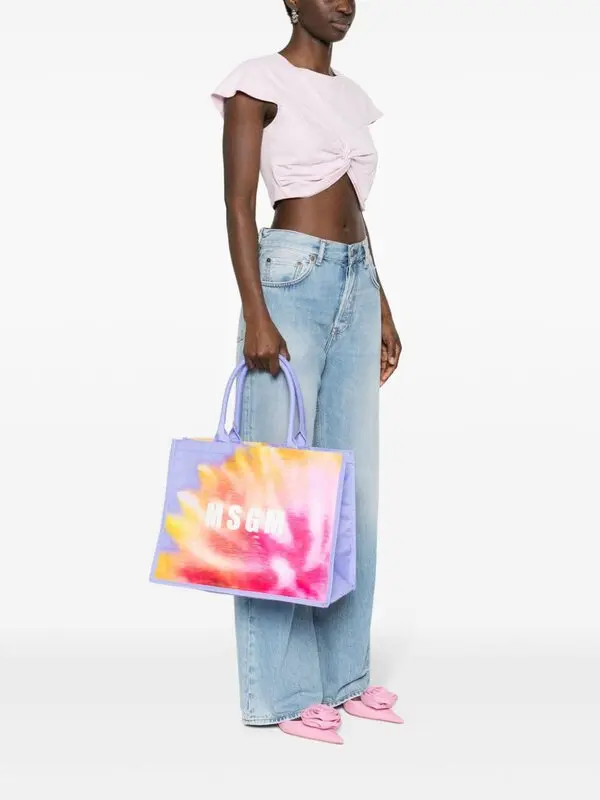 MSGM Abstract-print Tote Bag